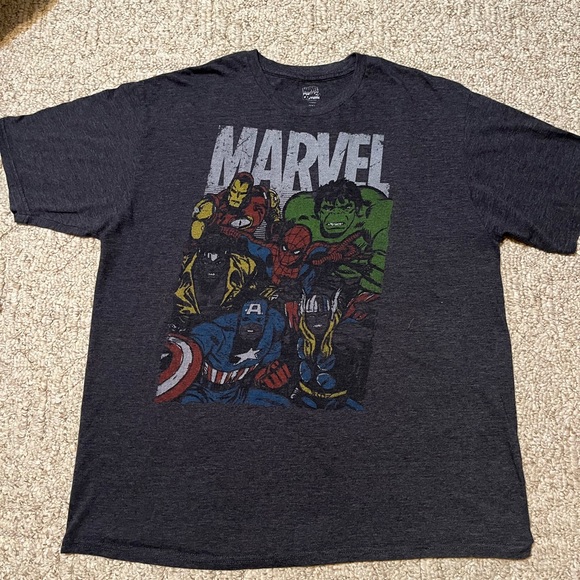 Marvel | Shirts | Marvel Characters Charcoal Gray Mens 2xl Tshirt ...